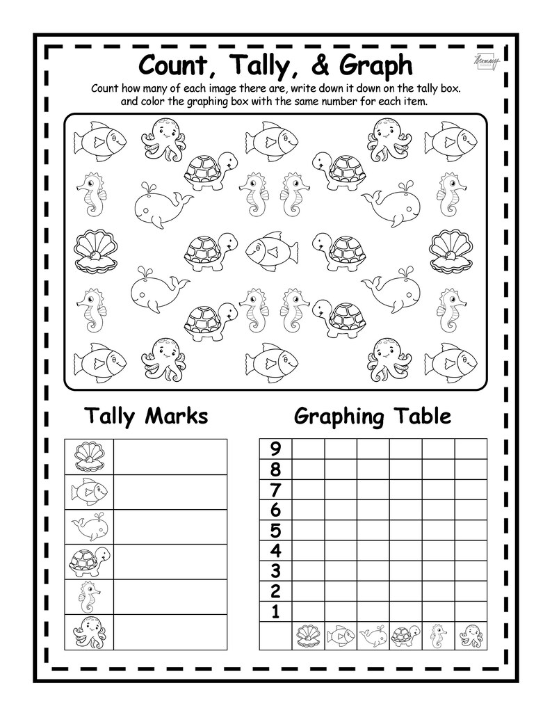 Count Tally and Graph Activity Sheet Thanksgiving Theme - Etsy