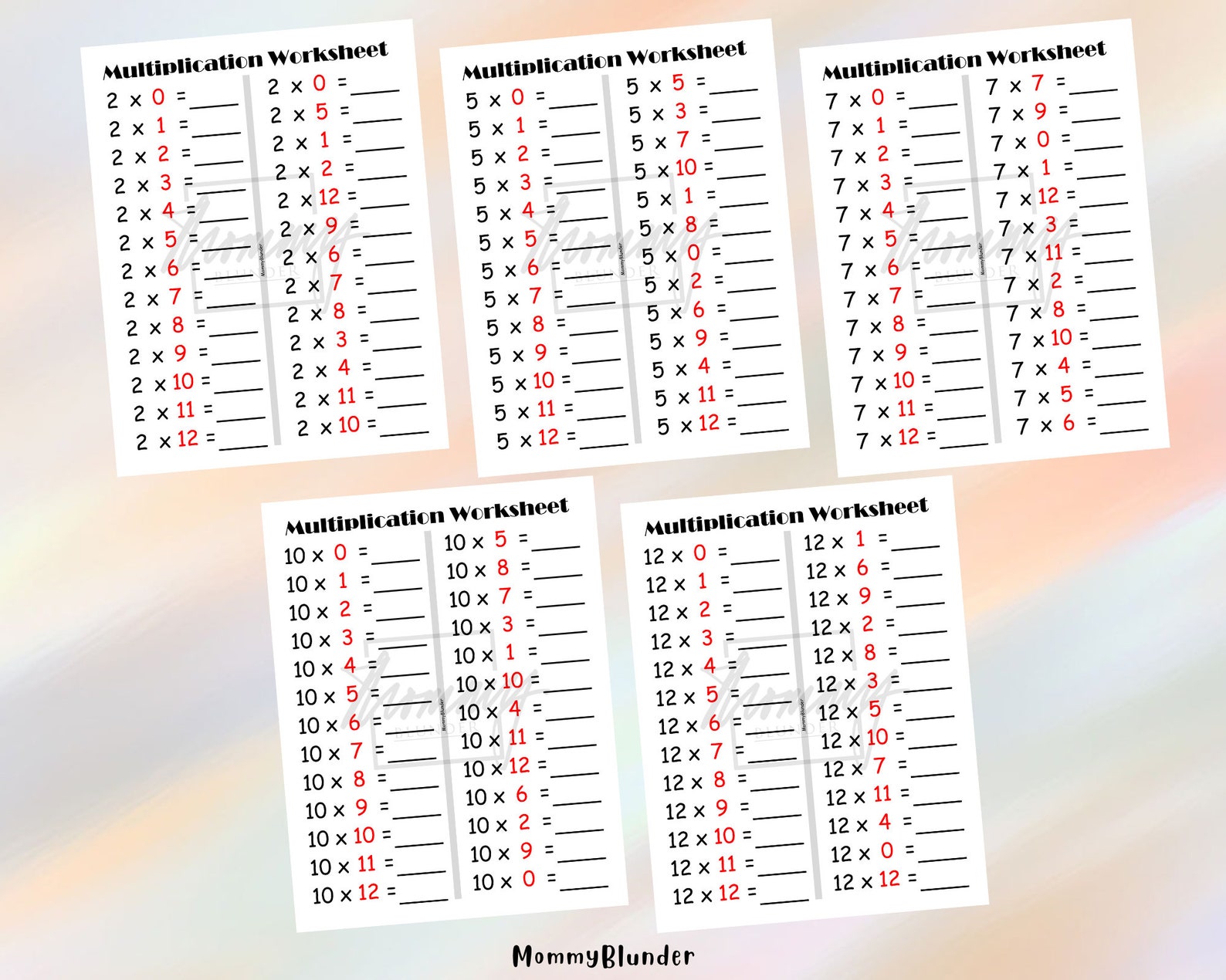 Multiplication Bundle | Multiplication Table | Multiplication Wheel ...