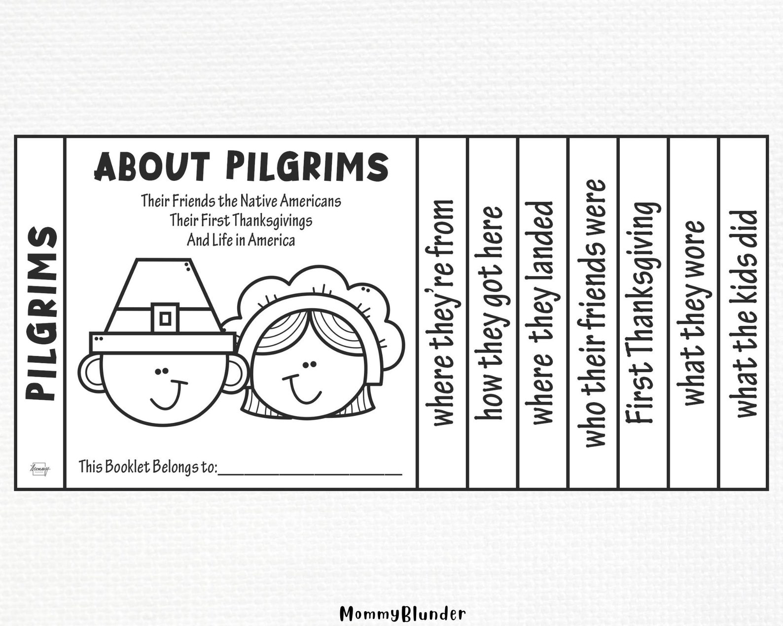 All About Pilgrims Mini Book - Etsy