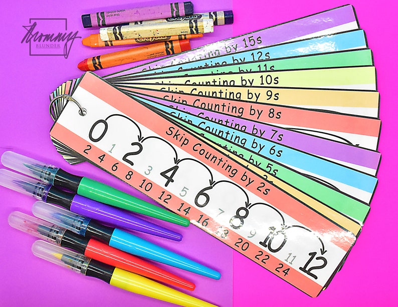 Skip Counting Bookmarks: Math Learning Charts (digital Download) - Etsy