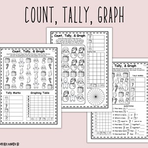 Count Tally and Graph Activity Sheet Thanksgiving Theme - Etsy