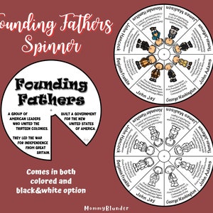 Founding Fathers Booklet & Spinner Bundle | Educational Bundle ...