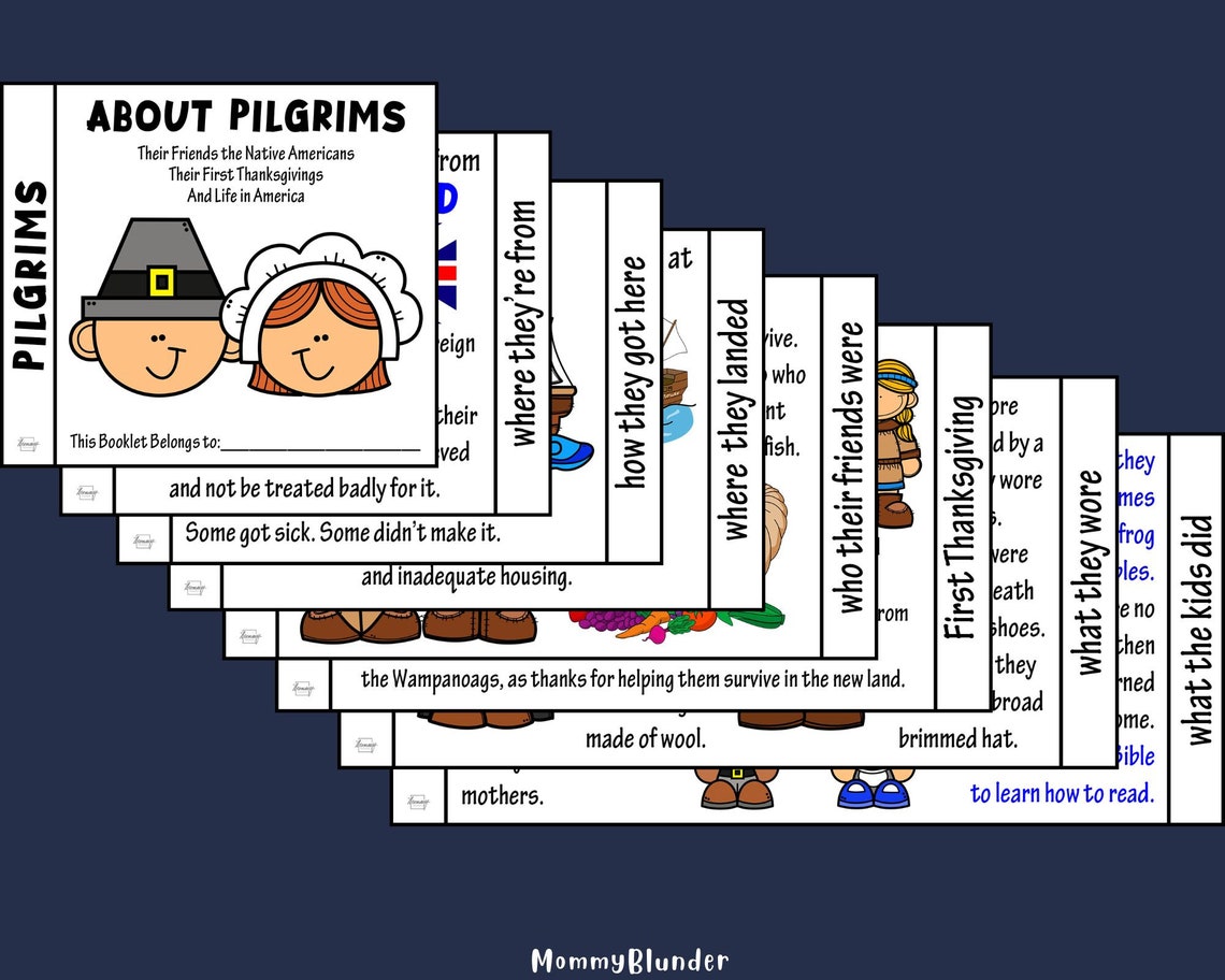 All About Pilgrims Mini Book - Etsy
