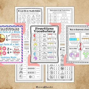Fractions Bundle | Fraction Anchor Chart | How to Represent Fractions ...
