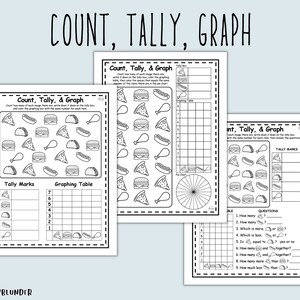 Count Tally and Graph Activity Sheet Thanksgiving Theme - Etsy