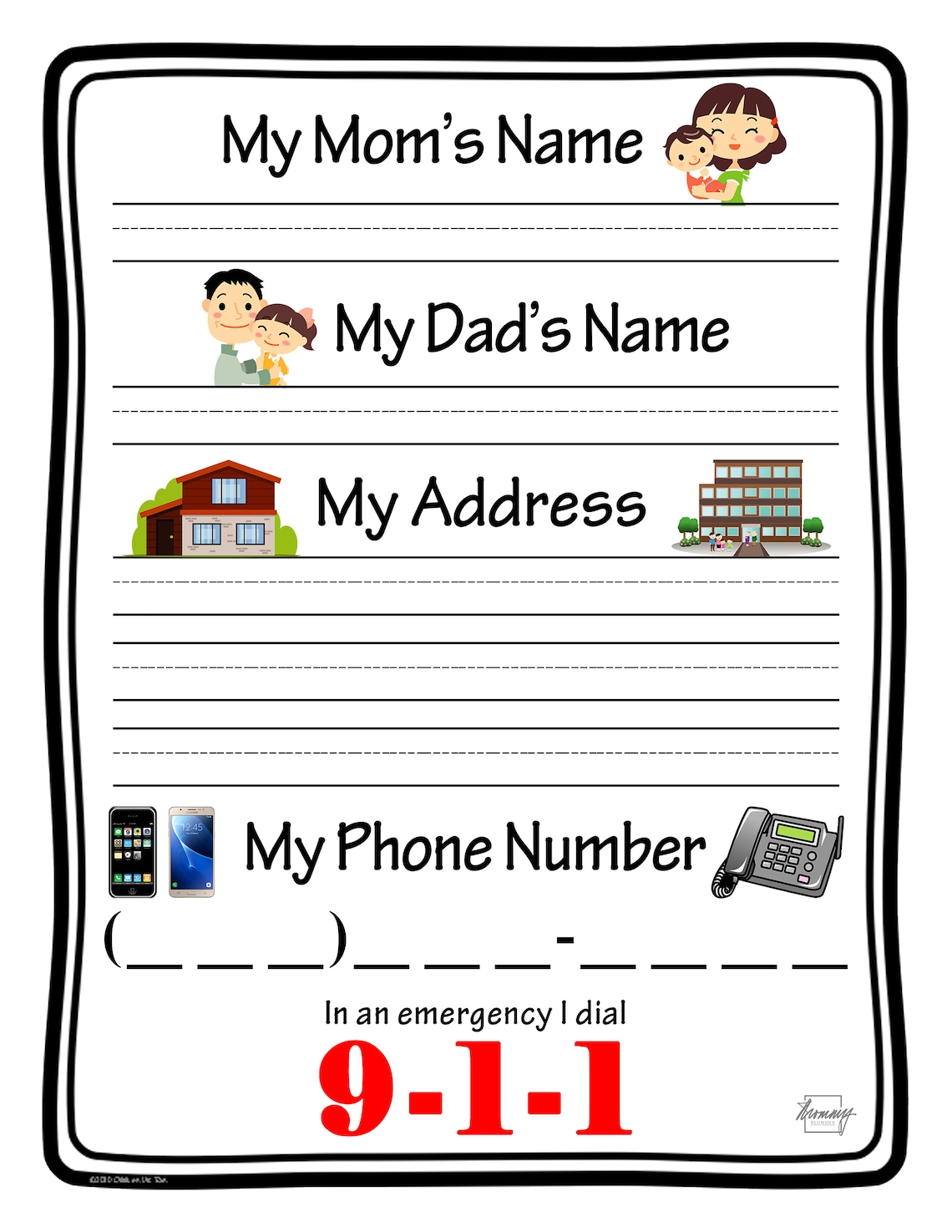 My Address, My Phone Number, & All About Me - Etsy