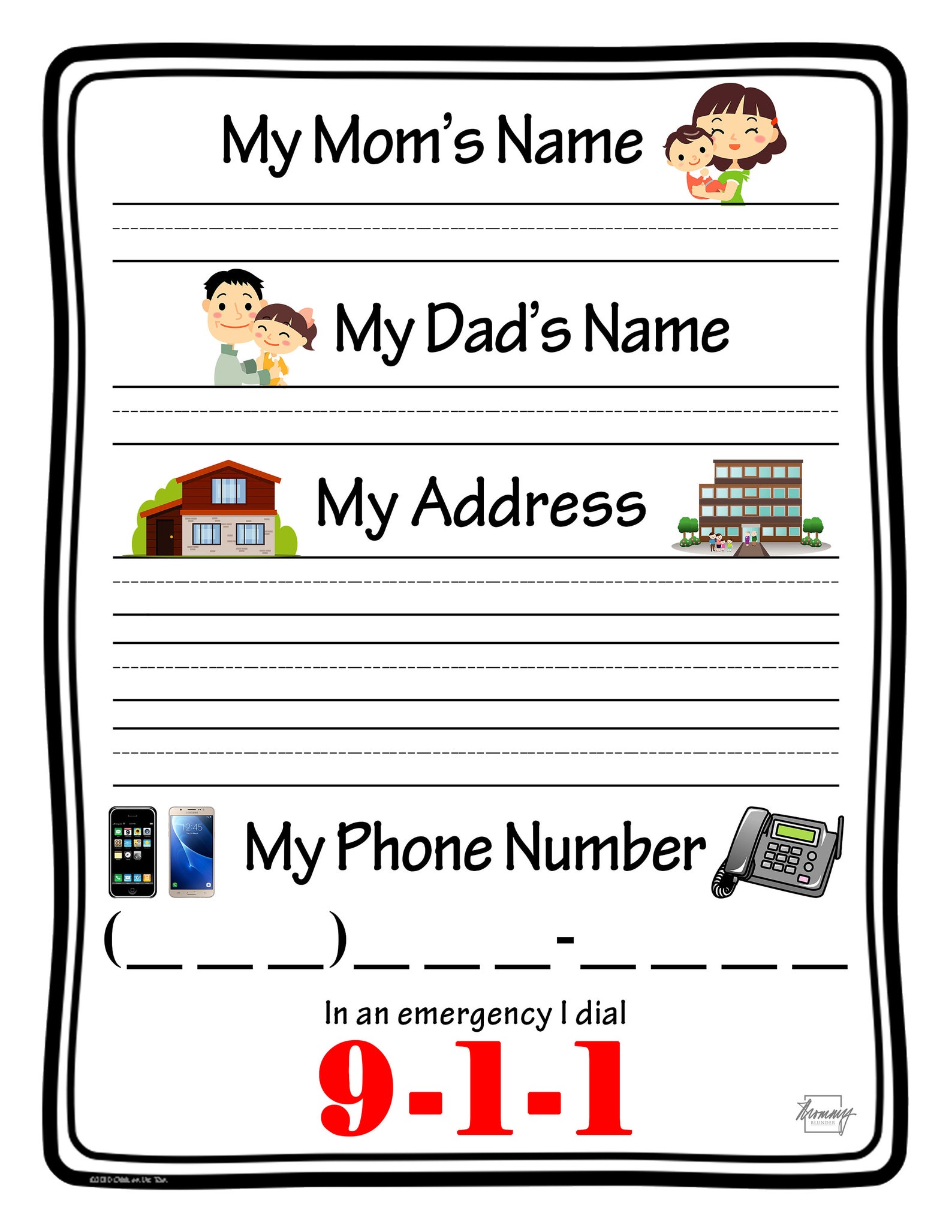 My Address, My Phone Number, & All About Me - Etsy
