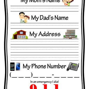 My Address, My Phone Number, & All About Me - Etsy