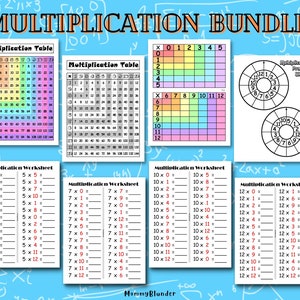 Multiplication Bundle | Multiplication Table | Multiplication Wheel ...