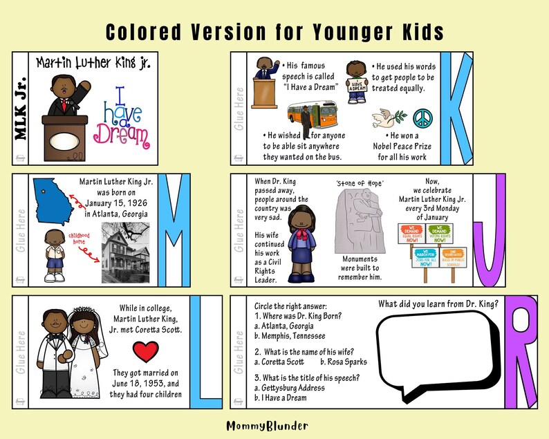 Martin Luther King Jr. Mini Booklet | Mini Lesson Book | About MLK Jr ...