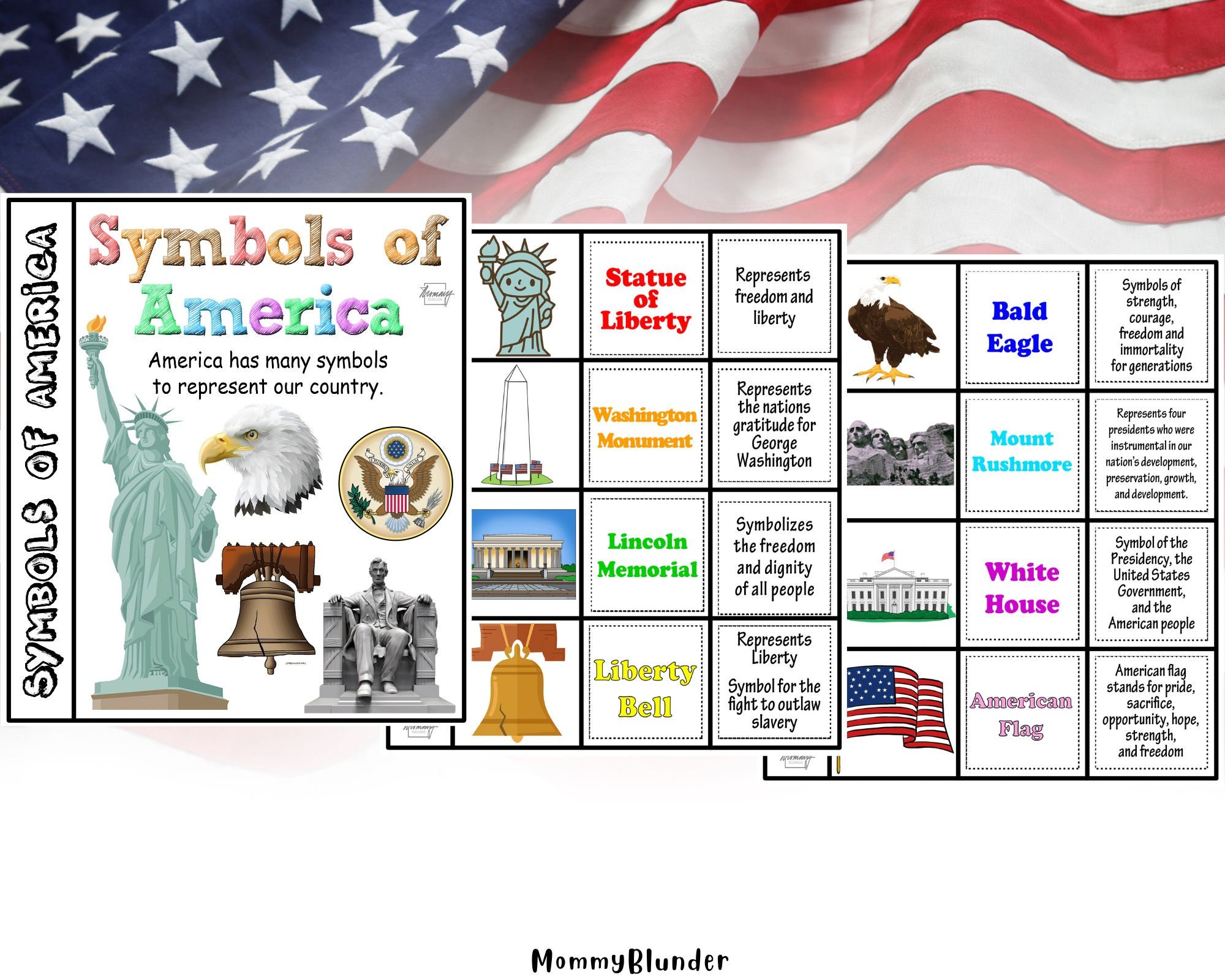 Symbols of America | Learning Book | American Historical Symbols ...