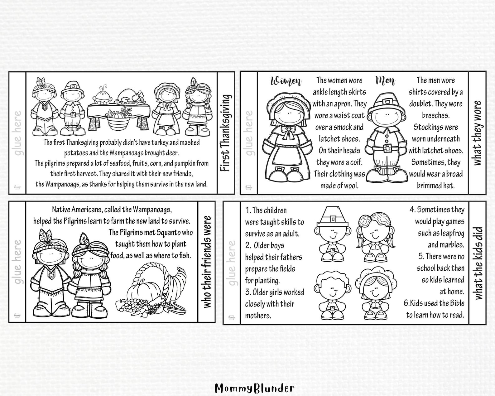 All About Pilgrims Mini Book - Etsy
