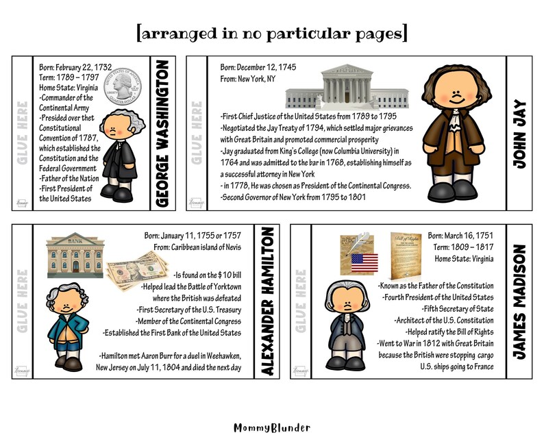 Founding Fathers Booklet & Spinner Bundle | Educational Bundle ...
