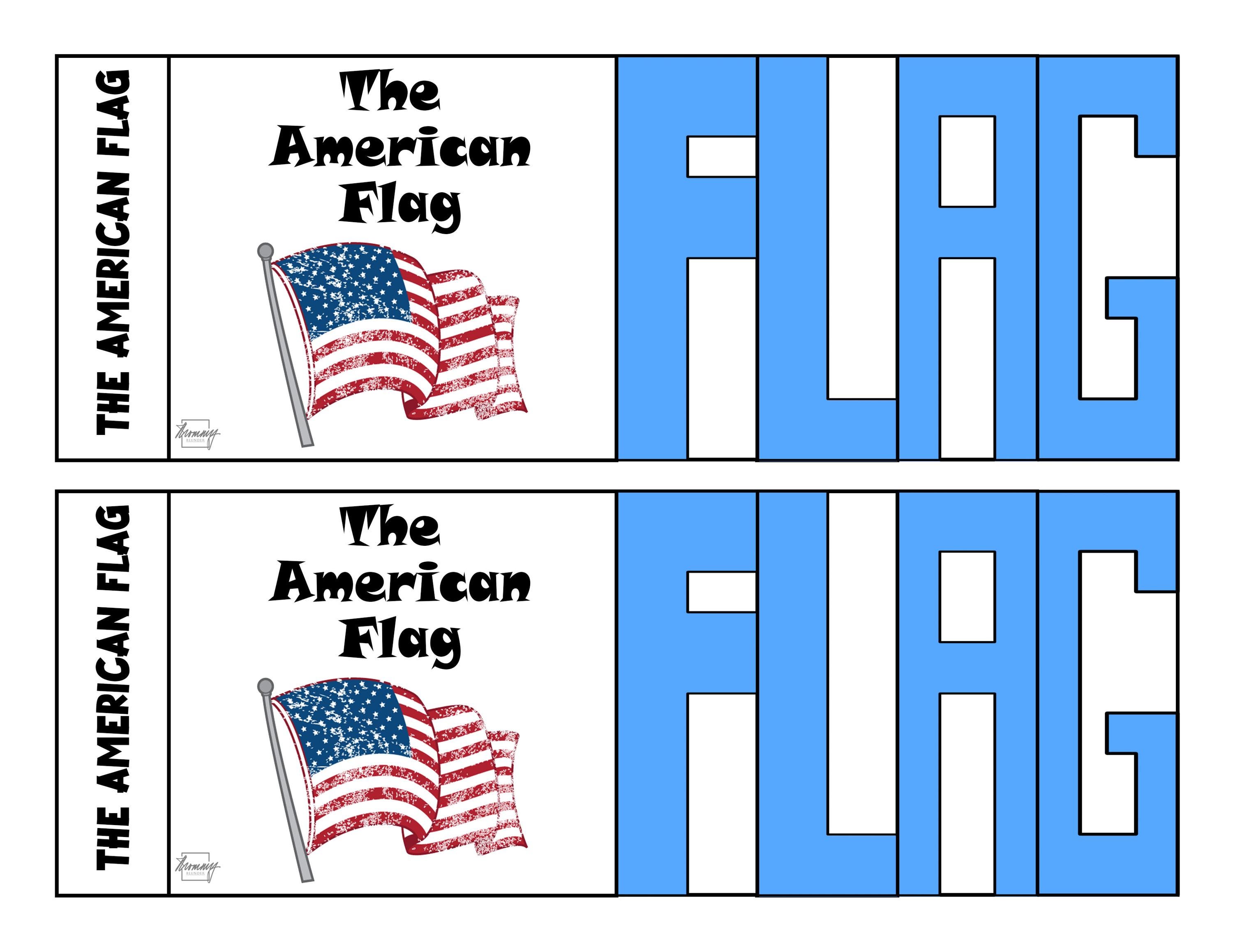 American Flag Booklet: Kids Learning Activity (digital Download) - Etsy