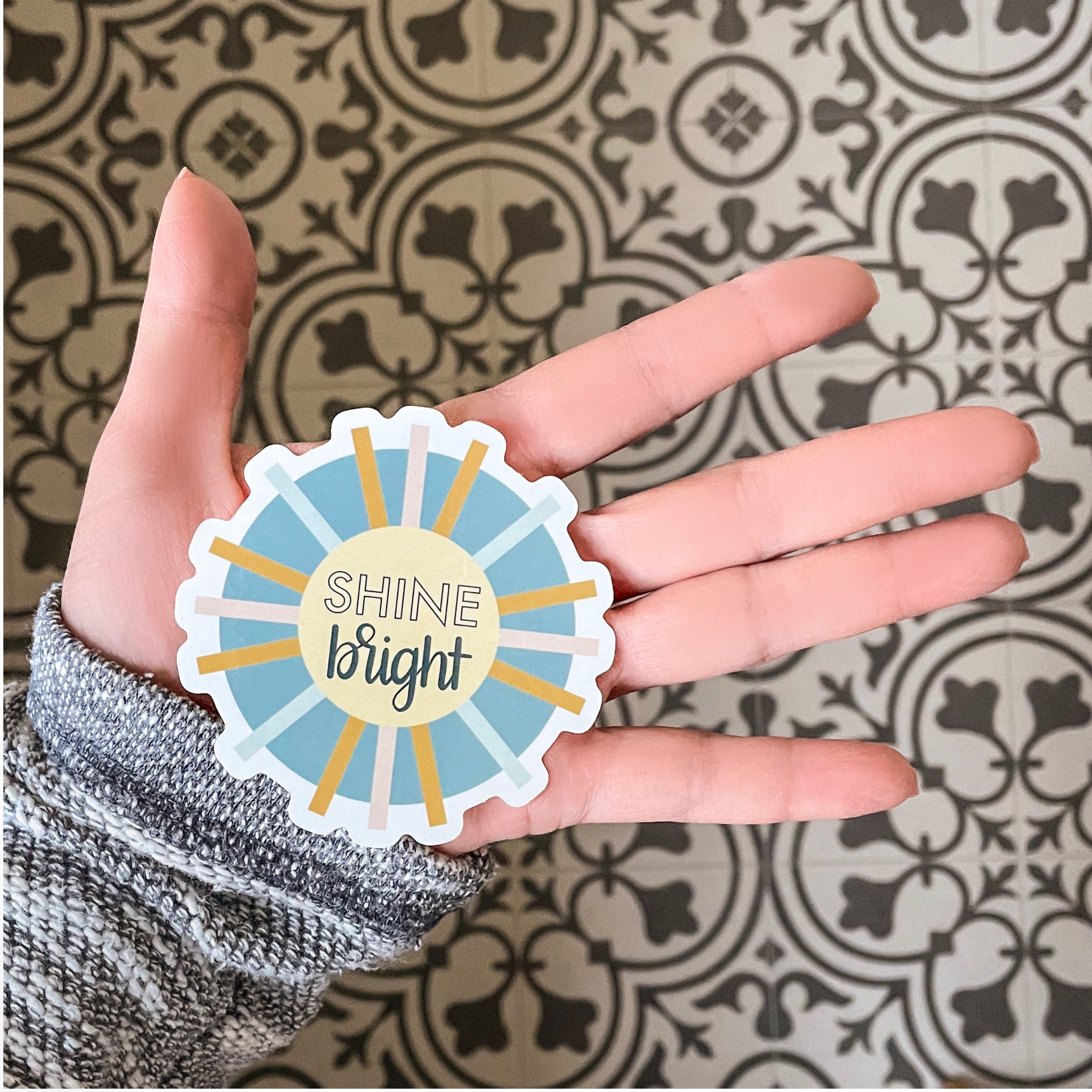 Shine Bright Sticker Sunshine Vinyl Waterbottle Sticker - Etsy