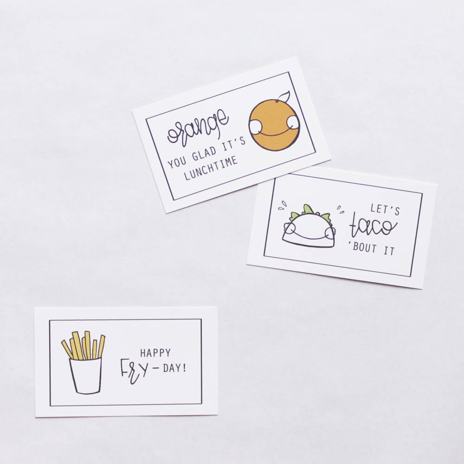 Fun Food Pun Lunchbox Notes, Printable Cards (PDF & JPEG) - Etsy