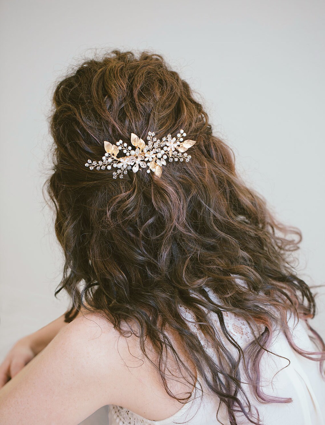 Gold Hair Comb Gold Leaf Hair Comb Gold or Silver Comb Gold - Etsy