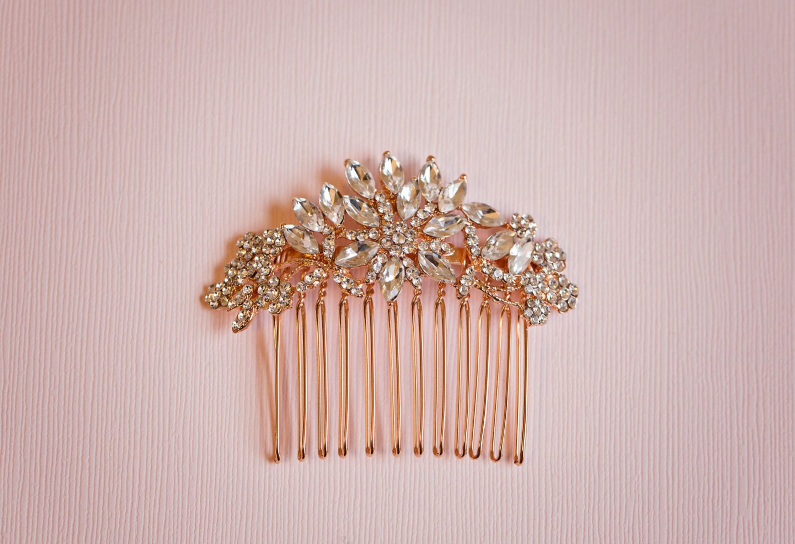 Bridal Hair Comb, Bridal Headpiece, Gold Hair Comb, Gold Leaf Hair Comb ...