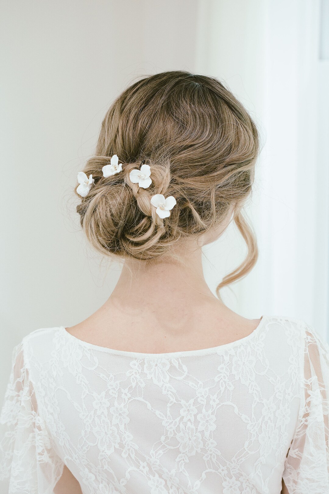 Flower Hair Pin Set, Sakura Flower Hair Pins, Lilac Flower Pins, Floral ...