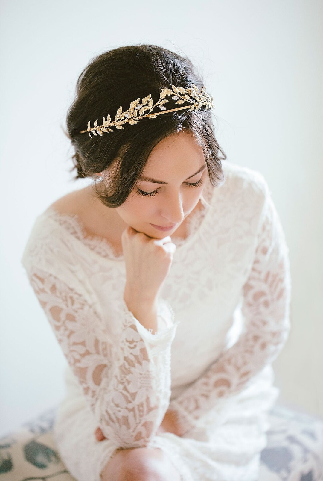 Leaf Bridal Tiara, Wedding Tiara, Gold Bridal Crown, Gold Leaf Crown ...