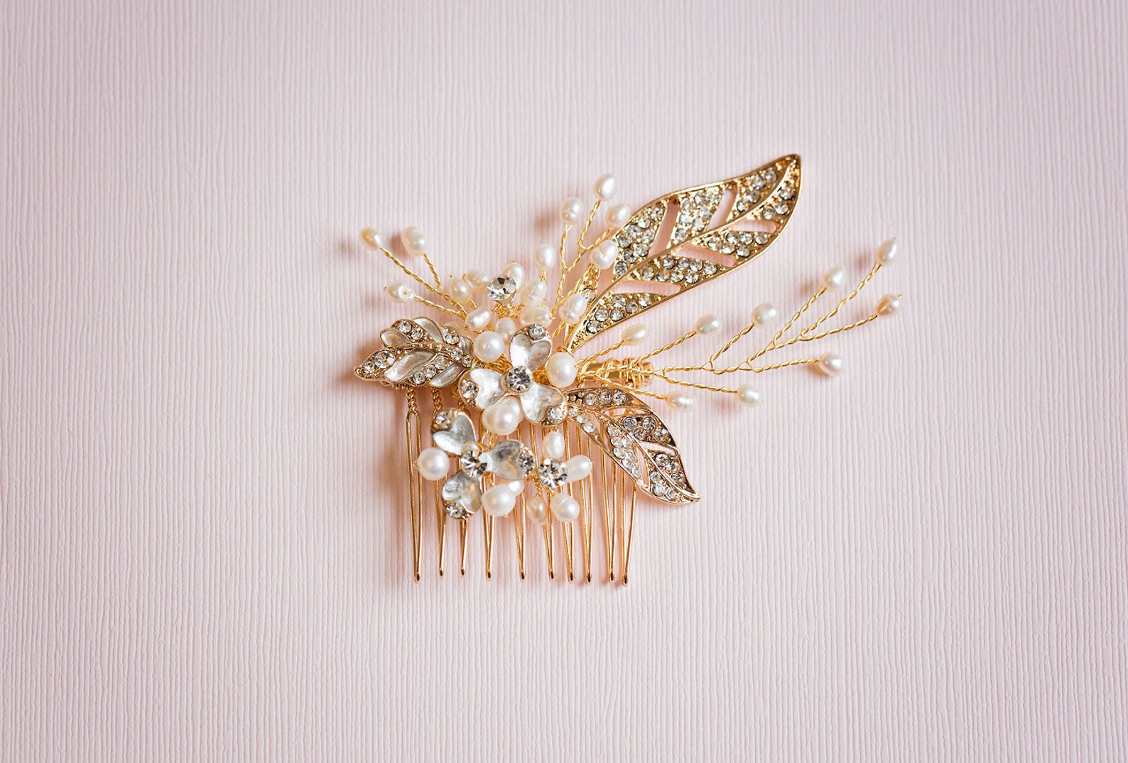 Bridal Headpiece Gold Hair Comb Gold Leaf Hair Comb Gold - Etsy