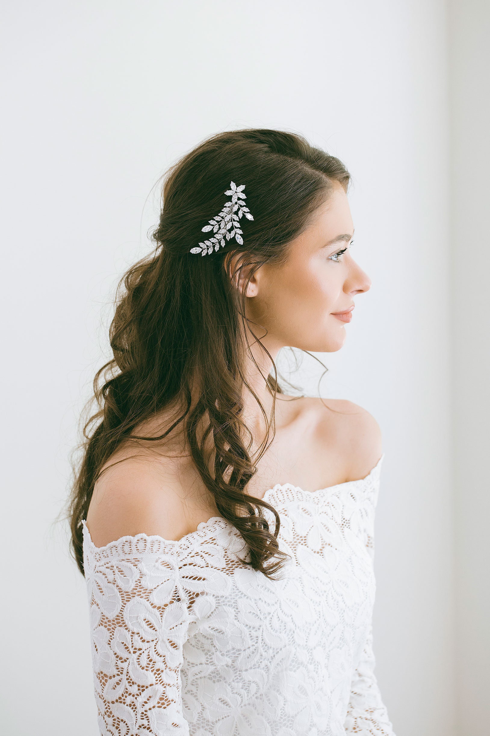 Crystal Bridal Hair Side Comb Bridal Side Comb Gold Rose - Etsy