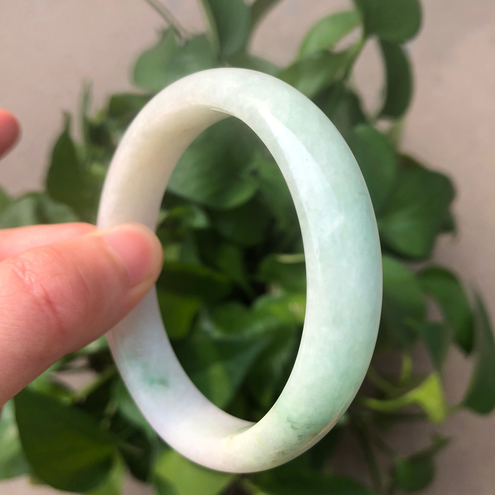 Jade Bangle 55mm-light Green/ A Grade Jadeite Jade Bangle-natural ...