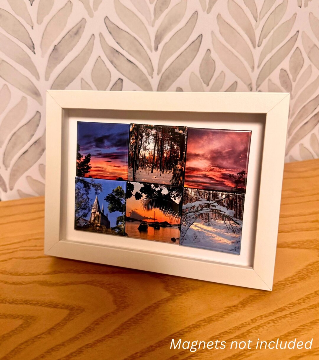 Photo Magnet Table Top Frames - Multiple Colors | 2x2” Magnet Display ...