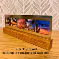 Photo Magnet Table Top Stand | 2x2” Magnet Display | Holiday Gift ...
