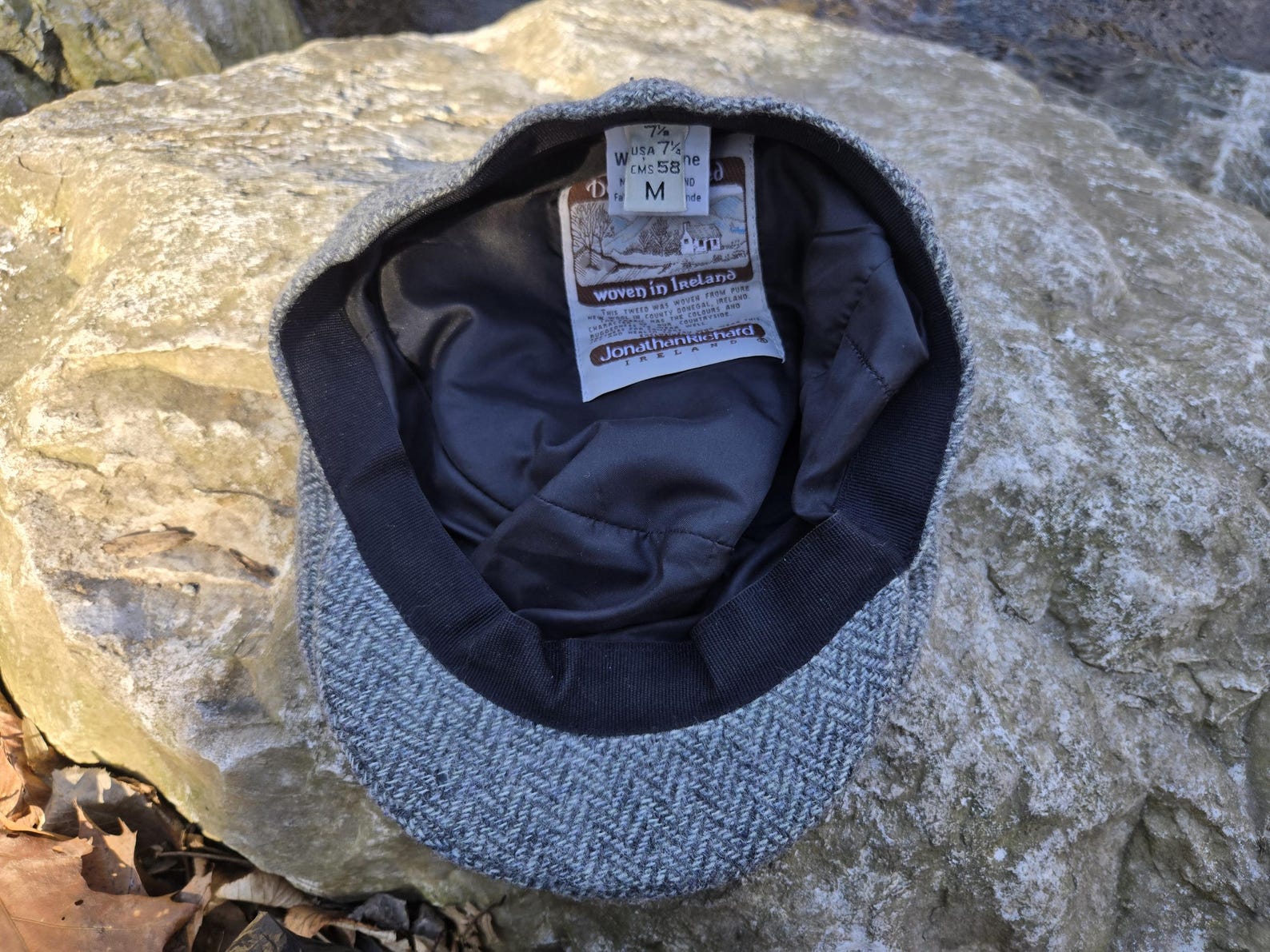 Vintage Tweed Hat Flat Cap Cabbie Jonathan Richard Newsboy Wool Men's ...