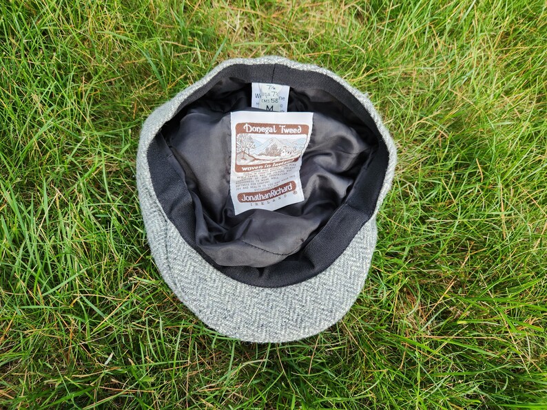 Vintage Tweed Hat Flat Cap Cabbie Jonathan Richard Newsboy Wool Men's ...