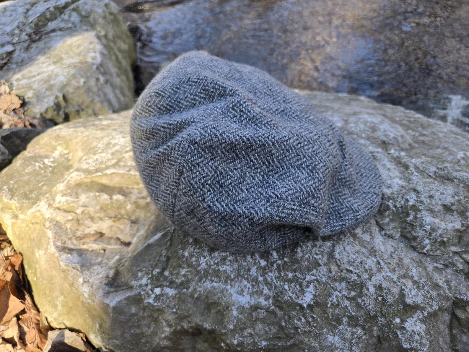 Vintage Tweed Hat Flat Cap Cabbie Jonathan Richard Newsboy Wool Men's ...