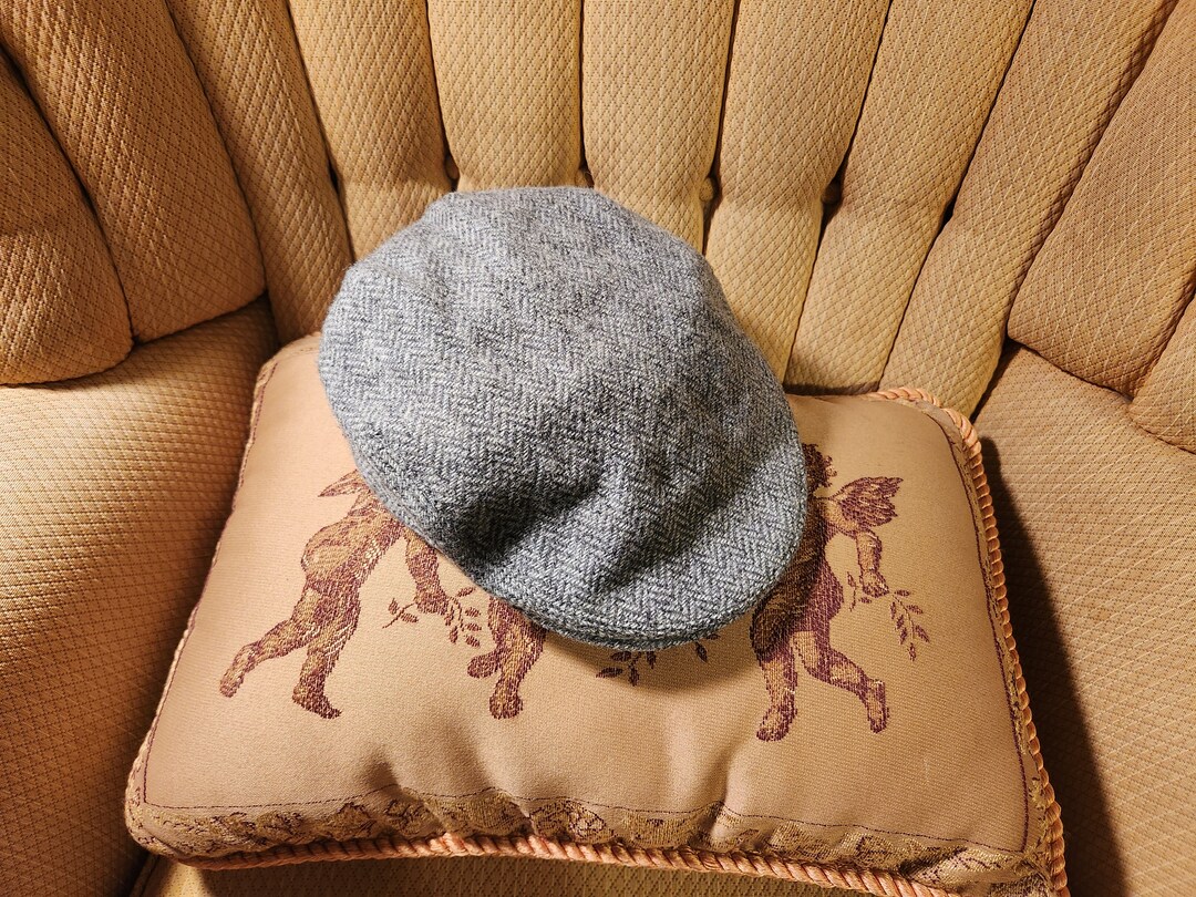Vintage Tweed Hat Flat Cap Cabbie Jonathan Richard Newsboy Wool Men's ...