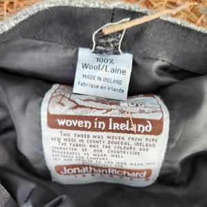 Vintage Tweed Hat Flat Cap Cabbie Jonathan Richard Newsboy Wool Men's ...