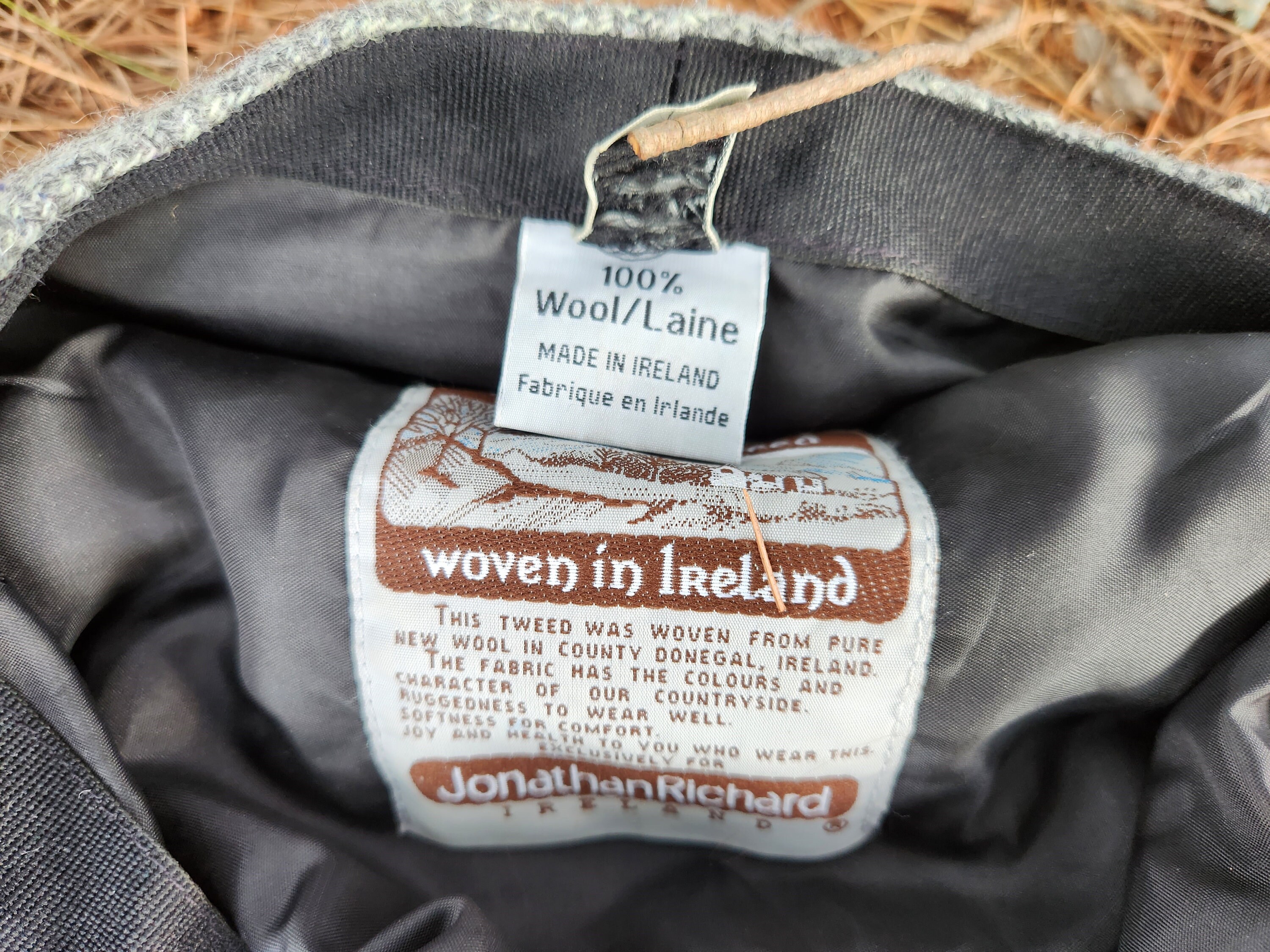 Vintage Tweed Hat Flat Cap Cabbie Jonathan Richard Newsboy Wool Men's ...