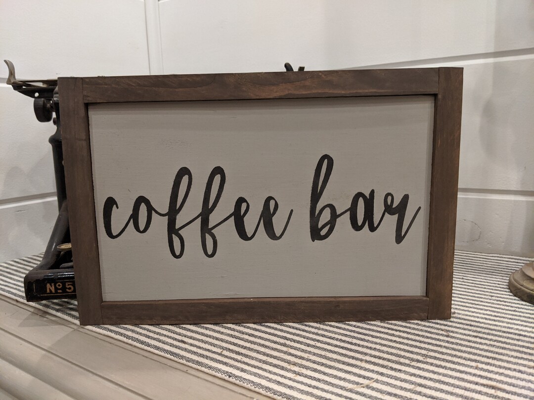 Coffee Bar / Reclaimed Wood Sign / Farmhouse Decor / Wall Hanging ...
