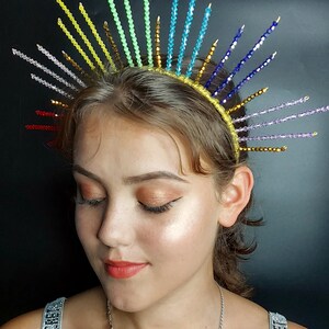 Rainbow Tiara, Pride Crown, Lgbtq Pride Headpiece, LGBT Crown, Rainbow ...