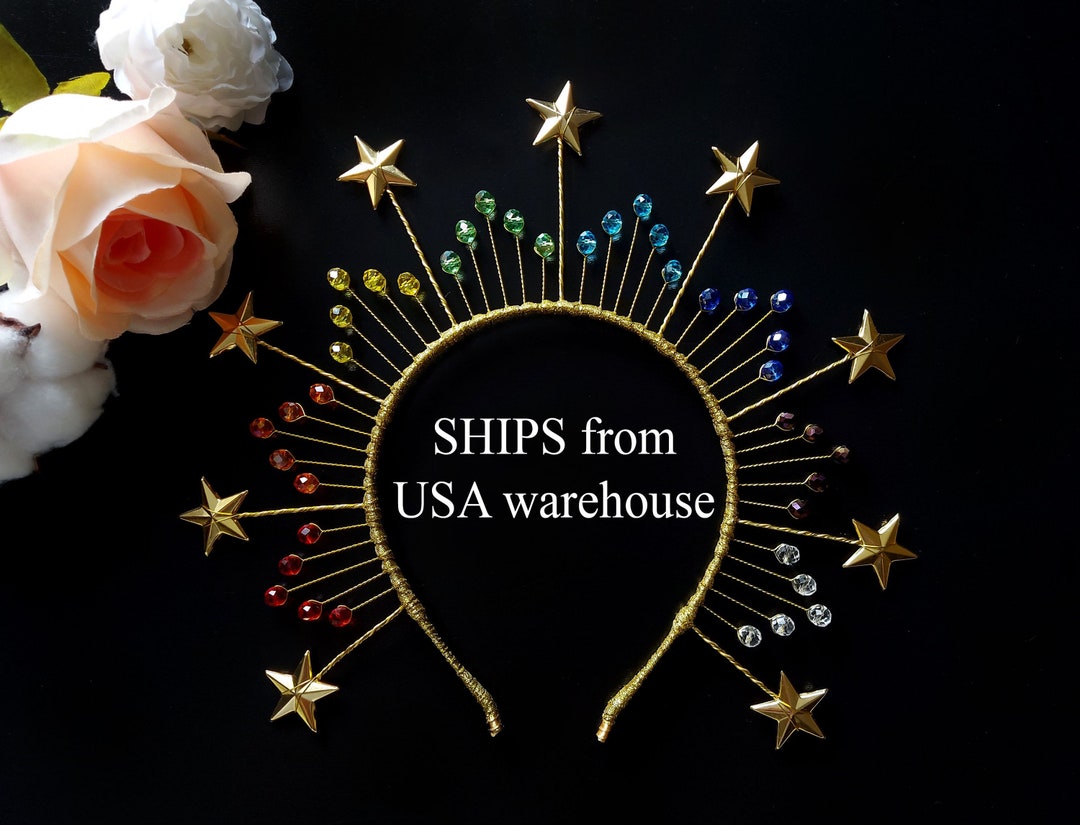 Rainbow Crown, Star Crown,pride Crown, LGBT Crown,halo Crown, Rainbow ...