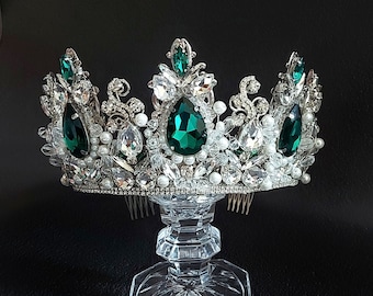 Emerald Green Crown - Etsy