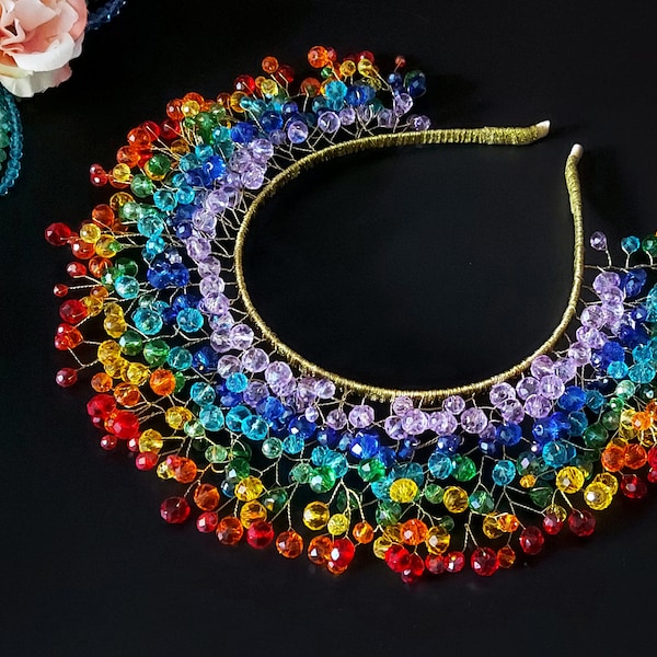 Rainbow Crown - Etsy