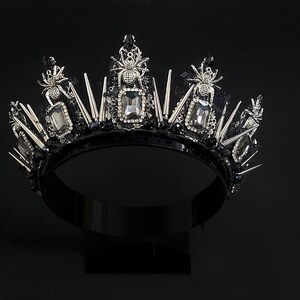 Gothic Crown With Thorns,evil Queen Cosplay, Spider Crown,black Crown ...