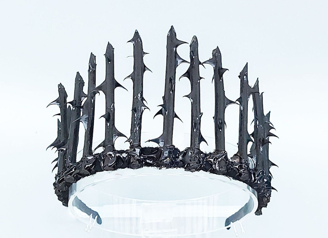 Black Spiked Crown,black Thorn Tiara, Spikey Gothic Punk Headband,thorn ...