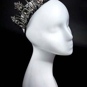 Gothic Crown With Thorns,evil Queen Cosplay, Spider Crown,black Crown ...