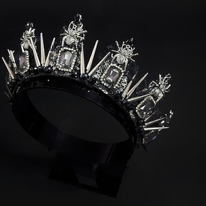 Gothic Crown With Thorns,evil Queen Cosplay, Spider Crown,black Crown ...