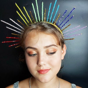 Rainbow Tiara, Pride Crown, Lgbtq Pride Headpiece, LGBT Crown, Rainbow ...