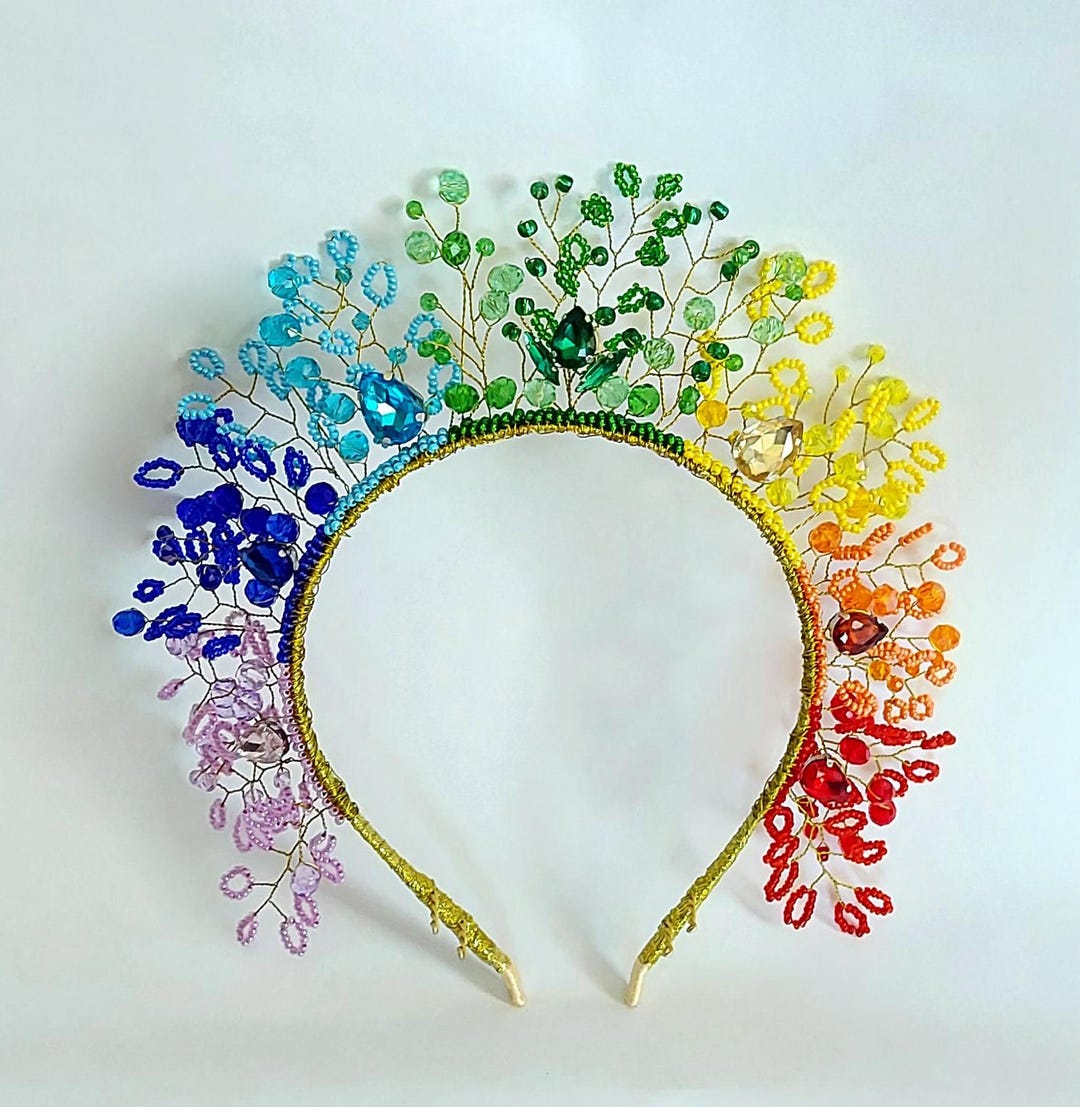Rainbow Crown, Rainbow Headpiece, LGBT Crown, LGBTQ Accessories ...