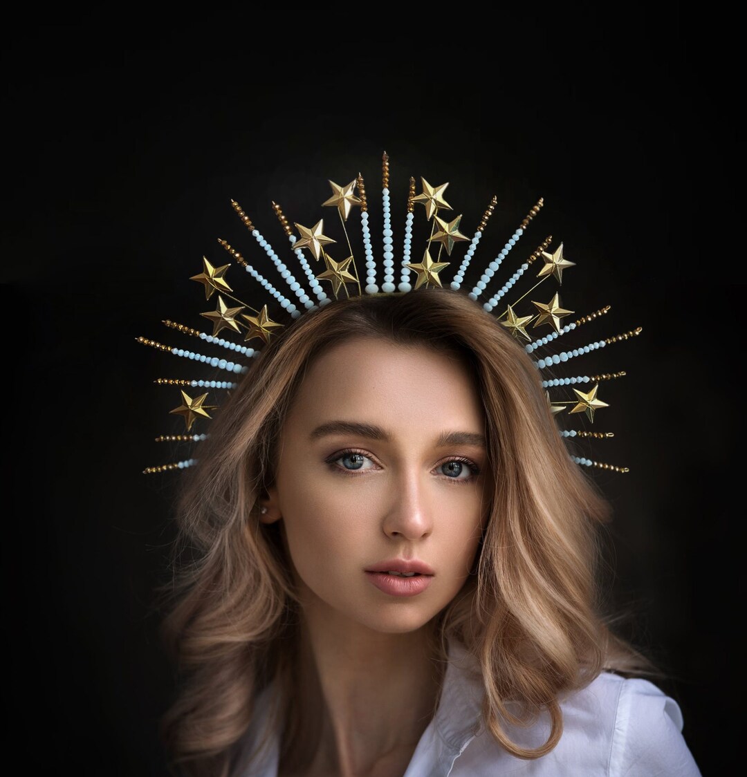 Star Crown, Retro Crown,halo Crown, Celestial Crown, Cosmic Crown ...