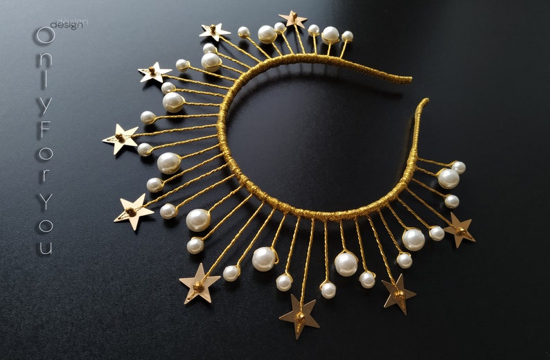 Couronne de perle couronne détoile diadème de couronne - Etsy France