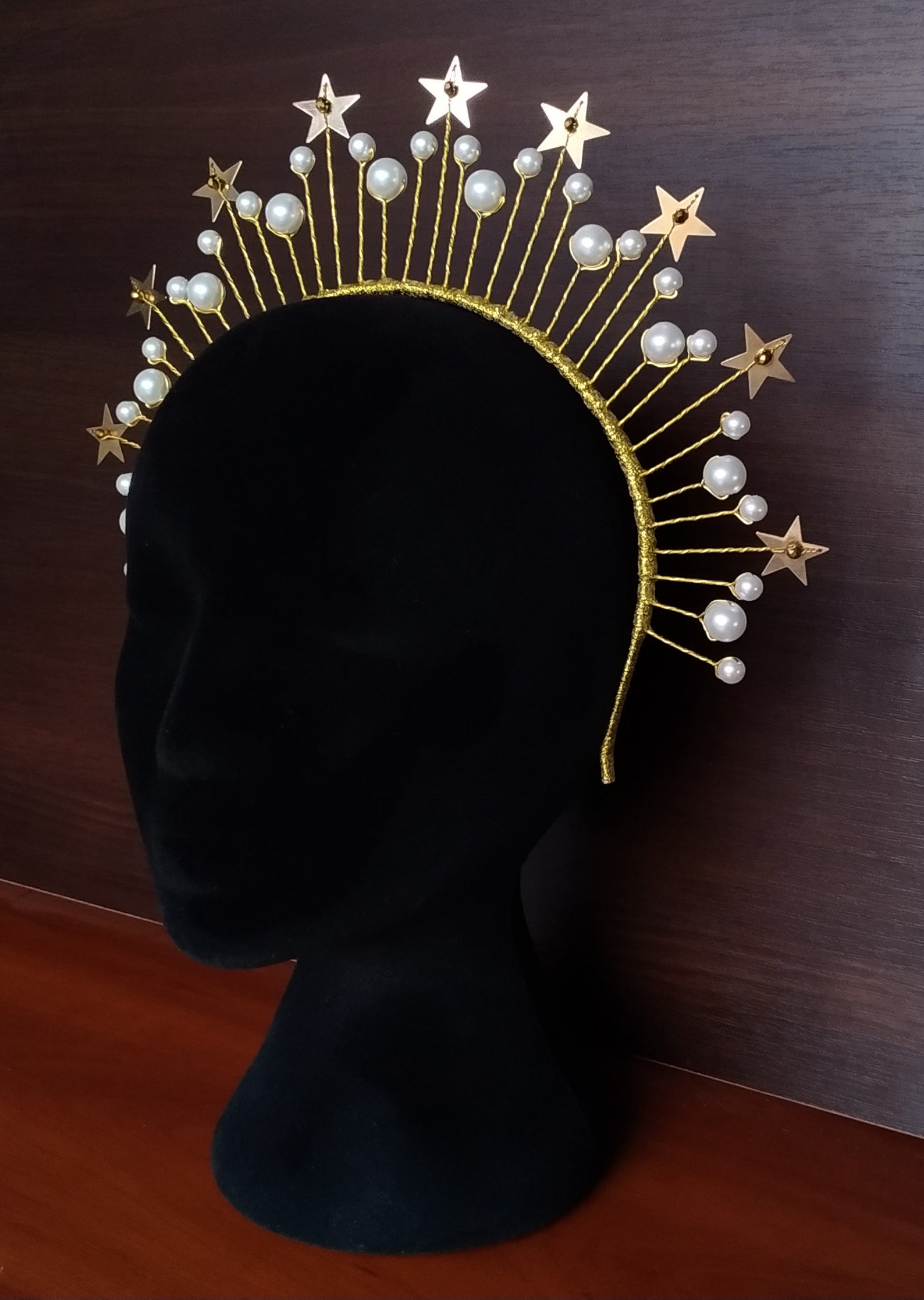 Couronne de perle couronne d'étoile diadème de couronne | Etsy