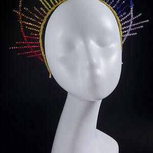 Rainbow Crystal Crown With Halo, Thorns Crown, LGBT, PRIDE, Pride Crown ...